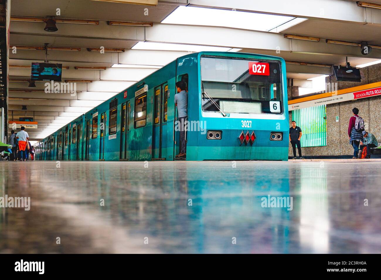 Santiago, Chile - October 2015: A Metro de Santiago train at Line 2 ...