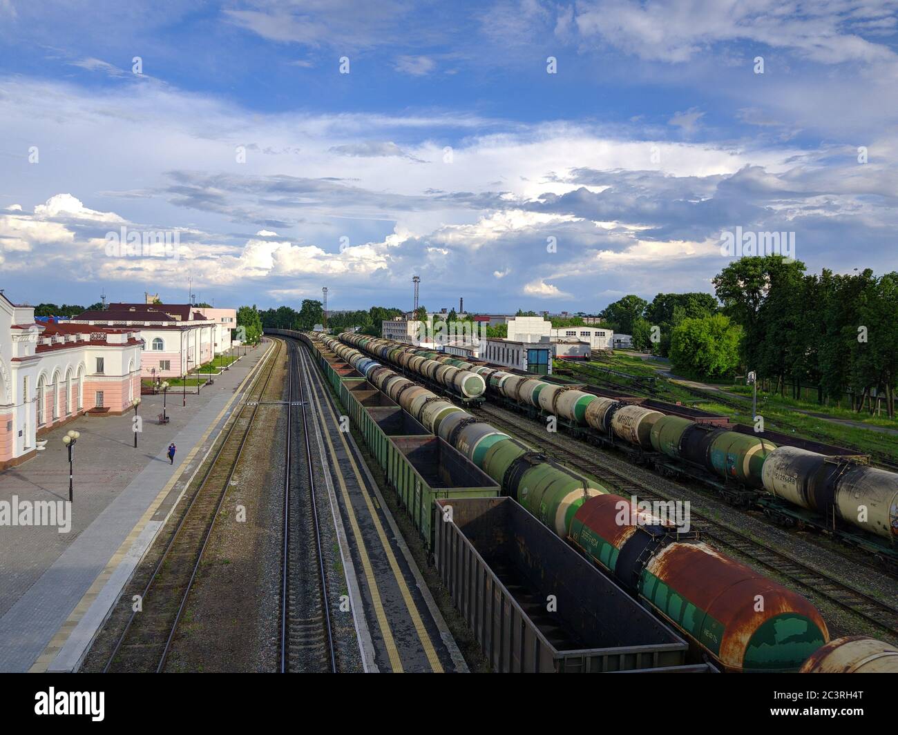 Train Freight transportation platform - Cargo transit platform Stock ...