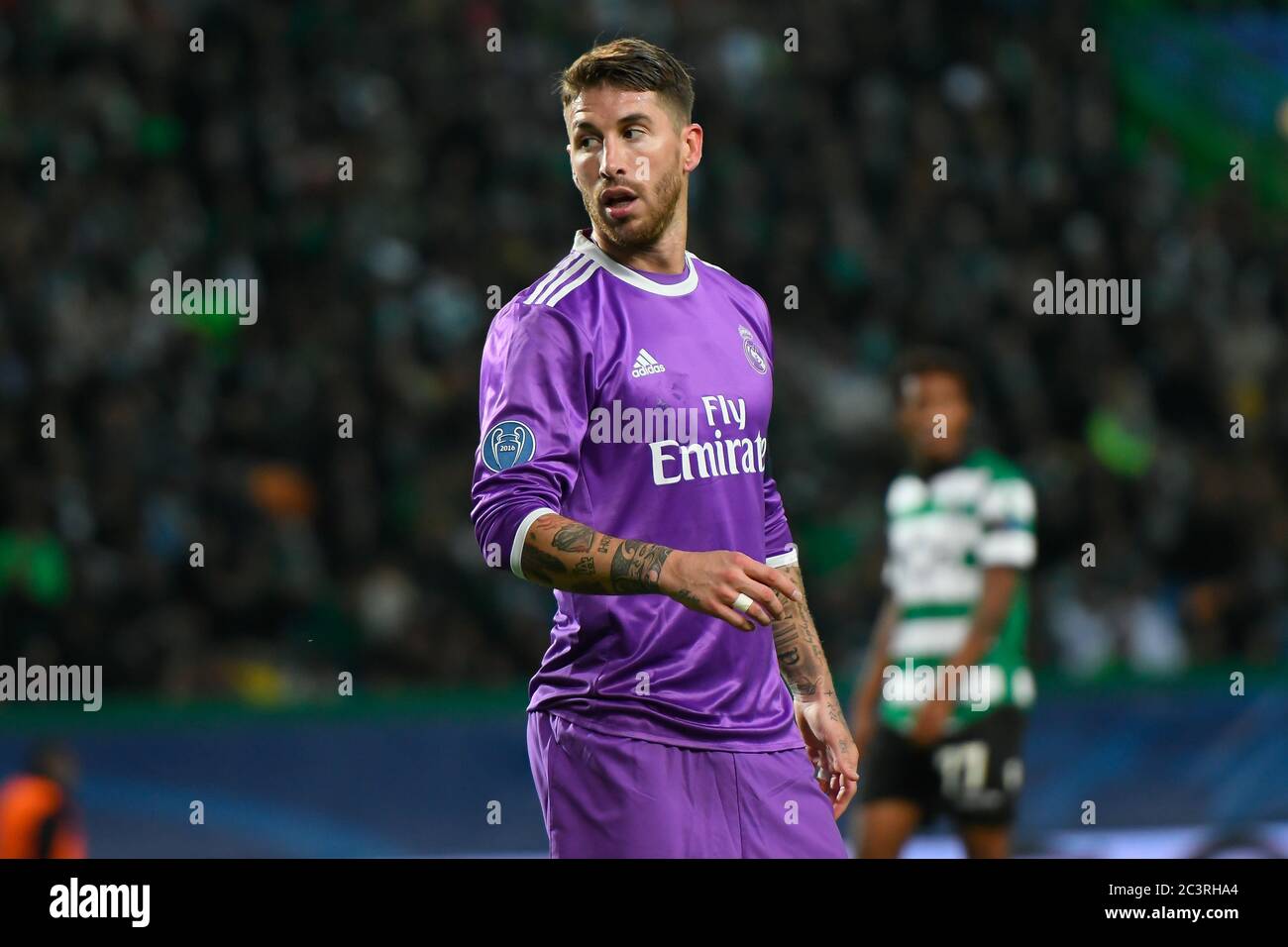 Sergio Ramos of Real Madrid seen in action during the UEFA Champions ...