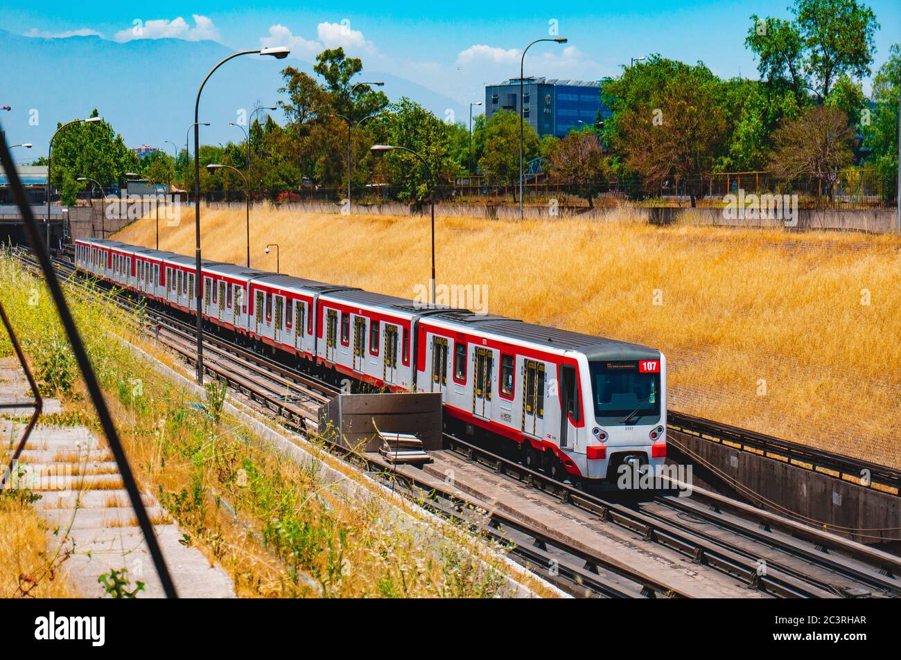 Santiago, Chile - December 2015: A Metro de Santiago Train at Line 1 ...
