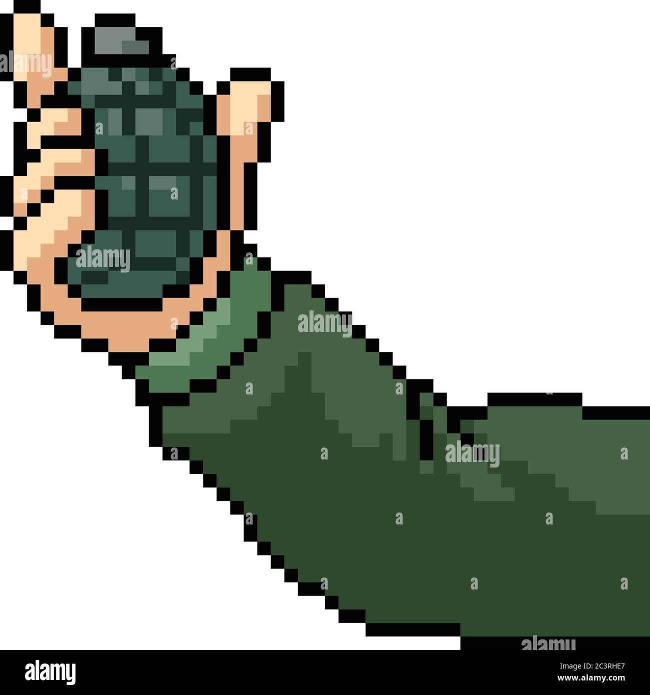 Hand grenade white isolated Stock Vector Images - Alamy