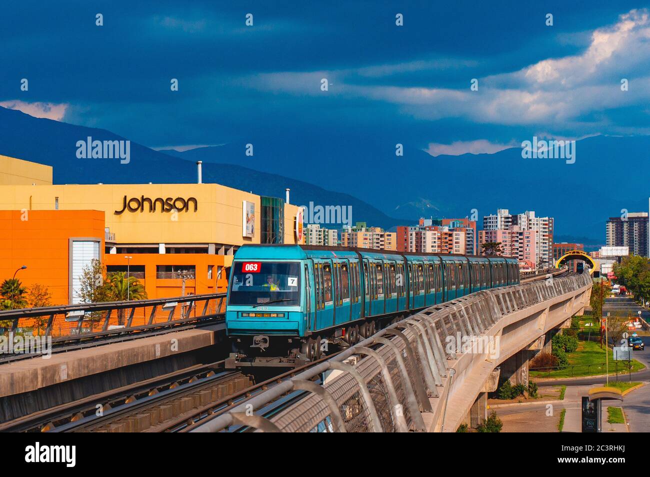 Santiago, Chile - October 2015: A Metro de Santiago train at Line 5 ...