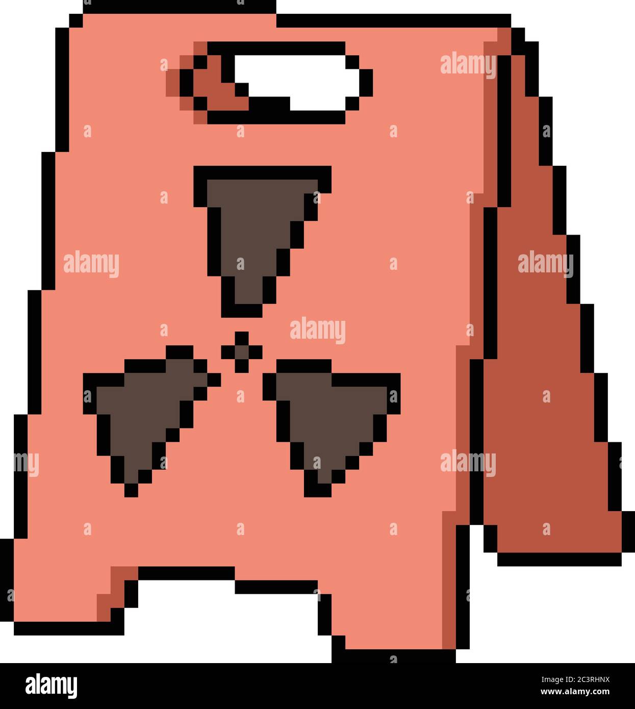 vector pixel art radioactive sign isolated cartoon Stock Vector Image ...