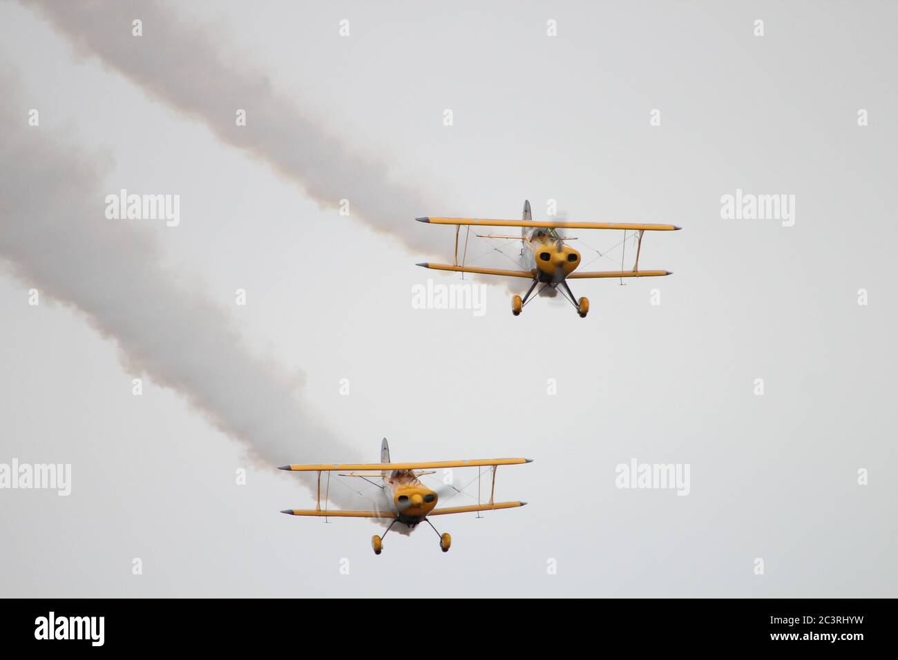 The Trig Aerobatics display team, flying Pitts Specials (G-IIIP and G ...