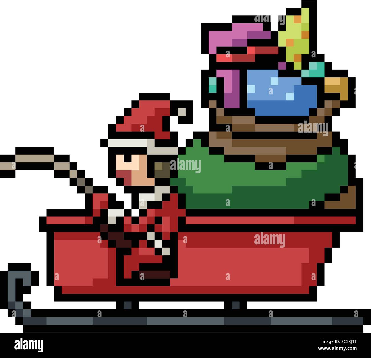 Santa Claus Christmas Pixel Art High Resolution Stock Photography and ...