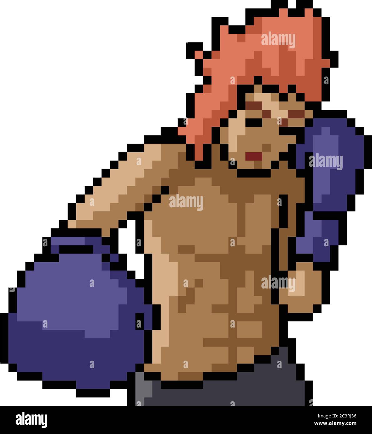 Boxer pixel Stock Vector Images - Alamy