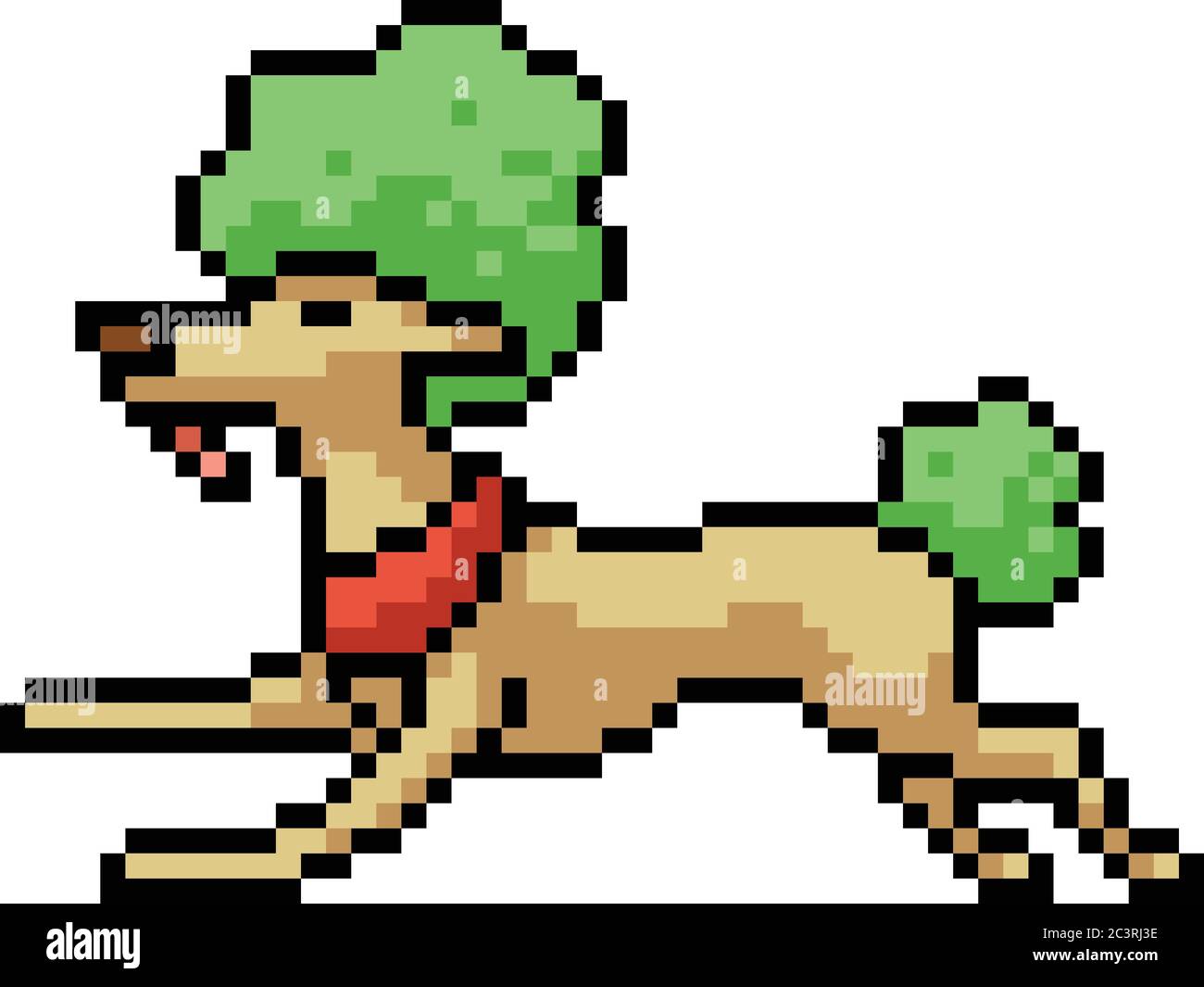 Cute dog pixel art Cut Out Stock Images & Pictures - Alamy