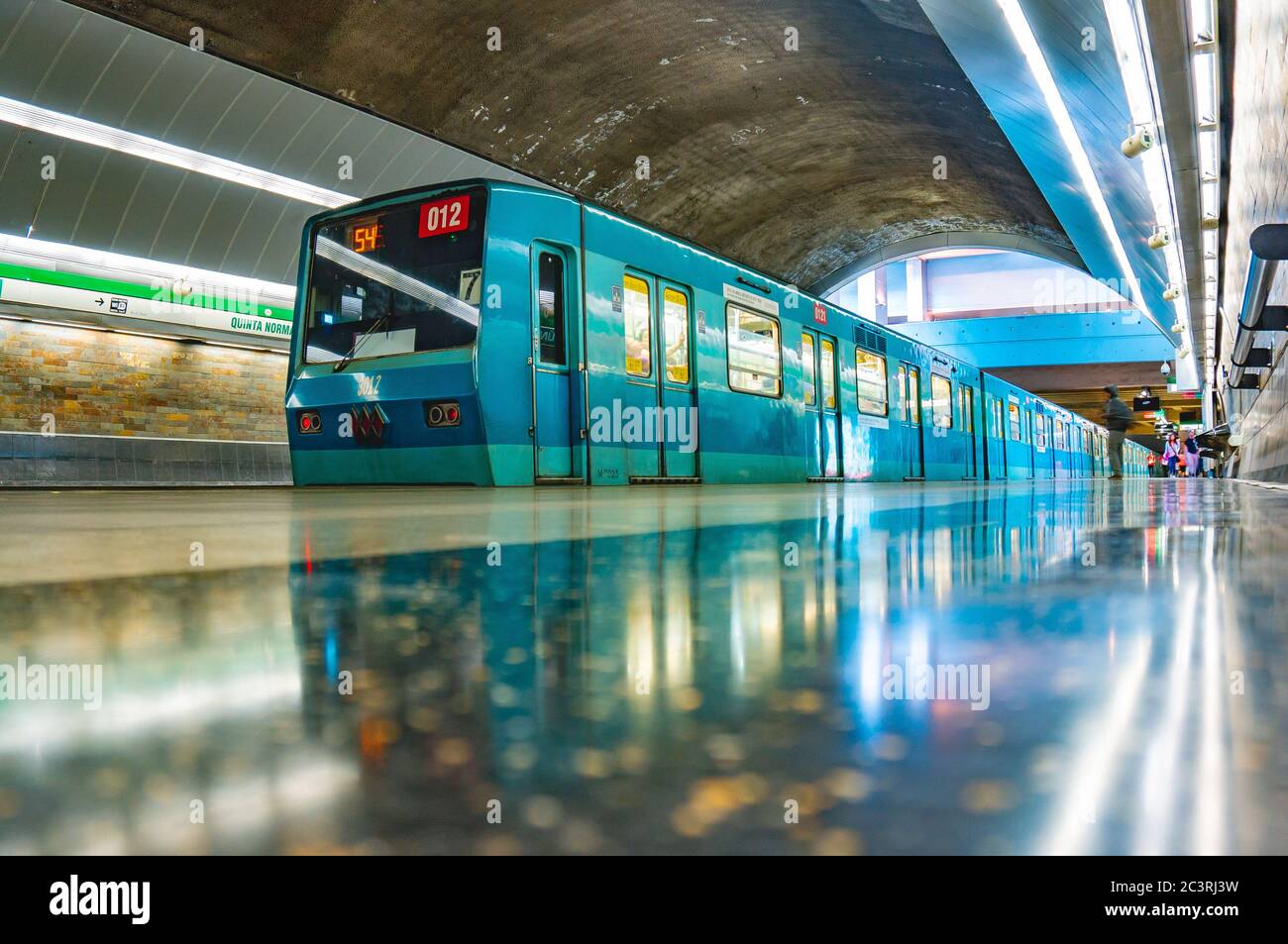 Santiago, Chile - October 2015: A Metro de Santiago train at Line 5 ...
