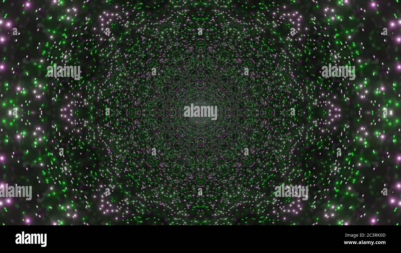 Cosmic environment with millions of bright green lights Stock Photo - Alamy