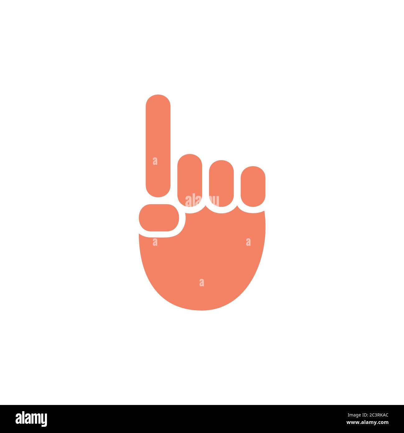 number one finger geometric design symbol vector Stock Vector Image ...