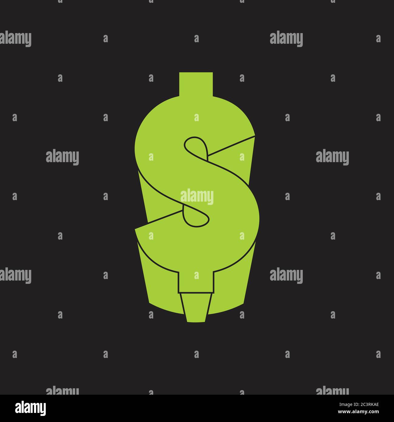 letter s money dollar simple design symbol vector Stock Vector Image ...