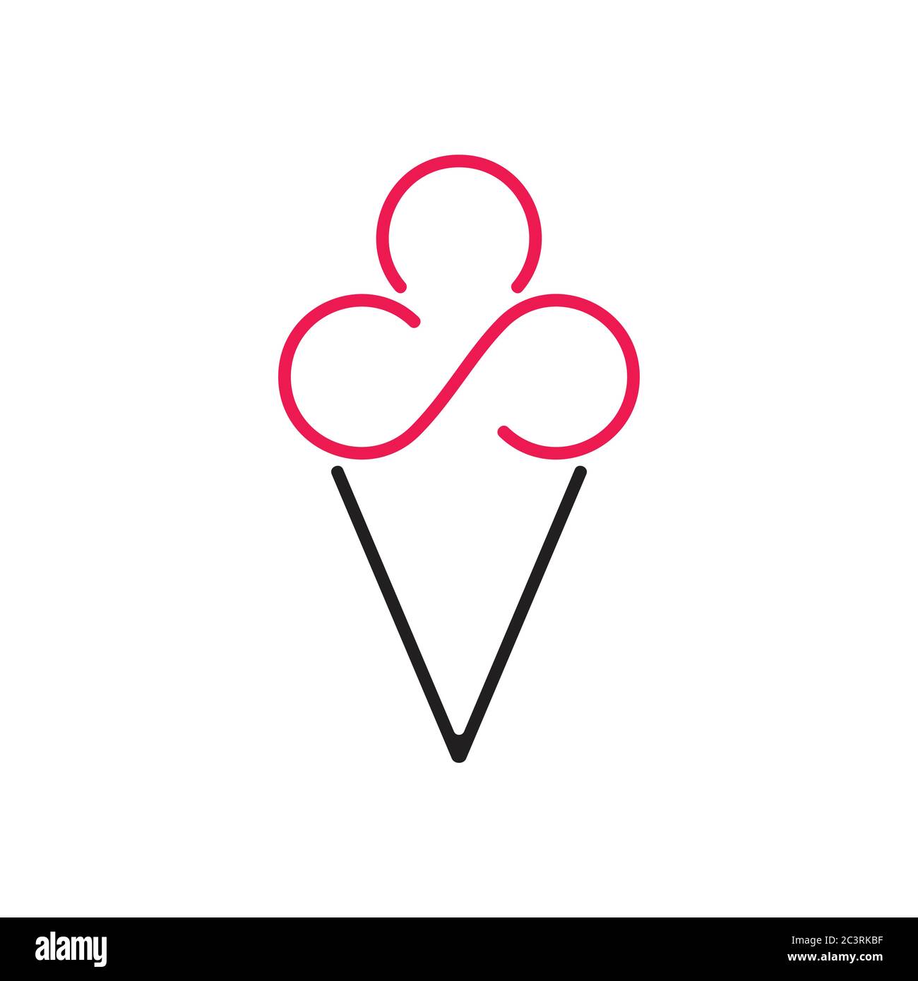 Striped ice cream line Stock Vector Images - Alamy