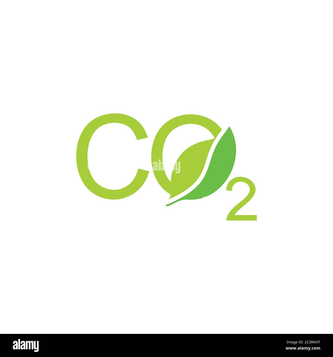 letters co2 leaf shape symbol logo vector Stock Vector Image & Art - Alamy