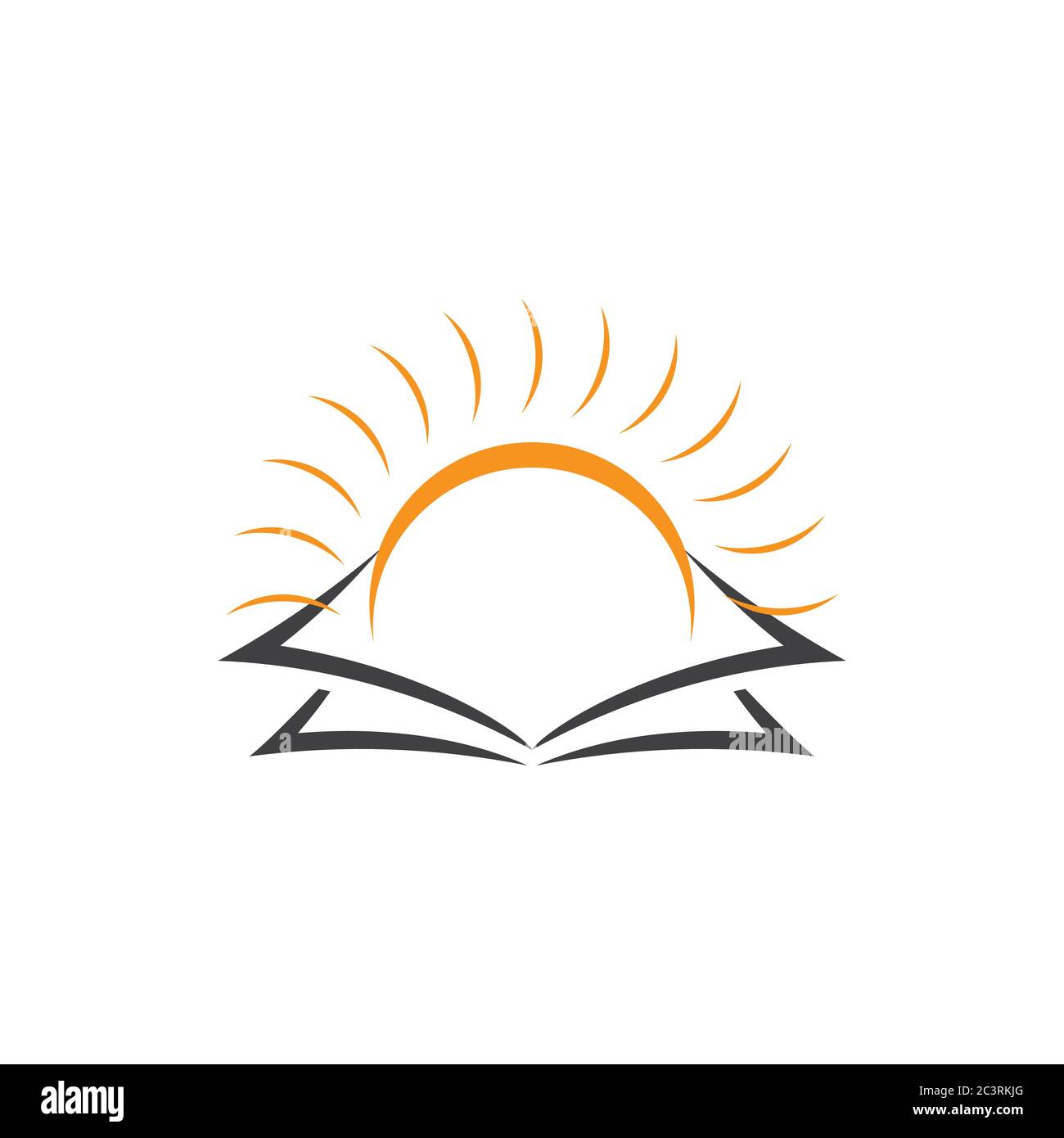 book shine sun symbol logo vector Stock Vector Image & Art - Alamy