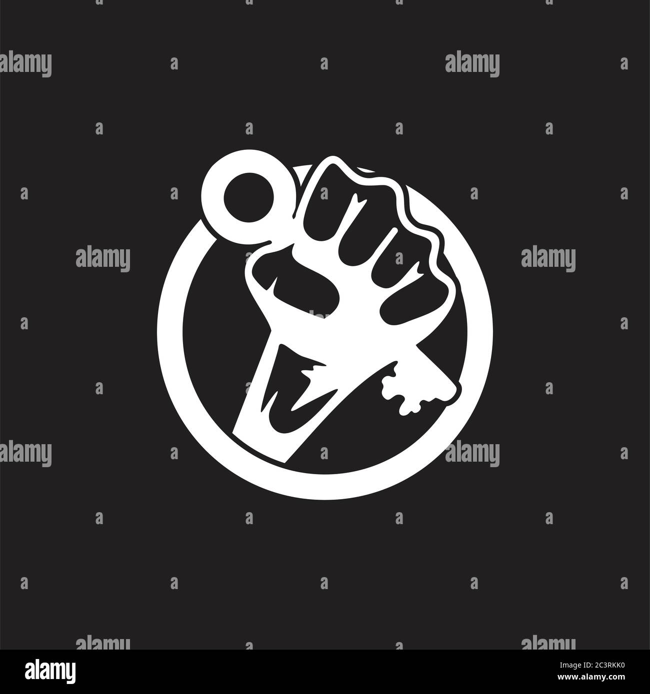hand fist key to success symbol motion logo vector Stock Vector Image ...