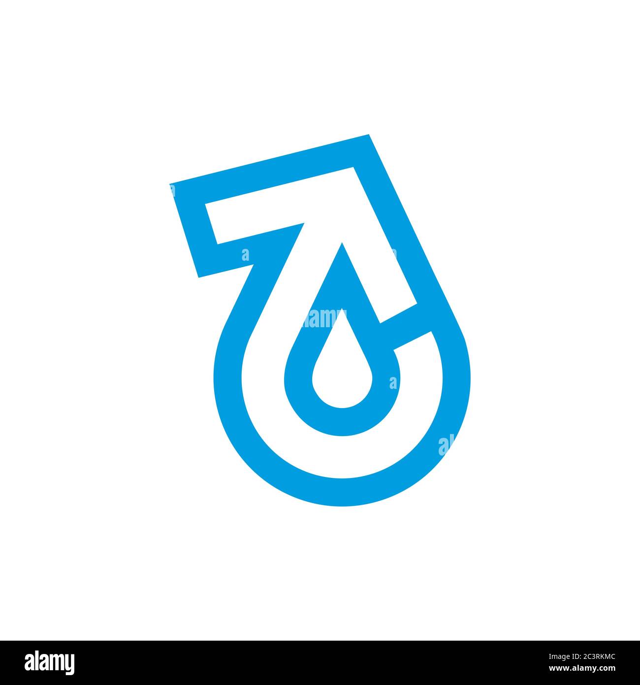 refresh arrow drop blue water simple logo vector Stock Vector Image ...