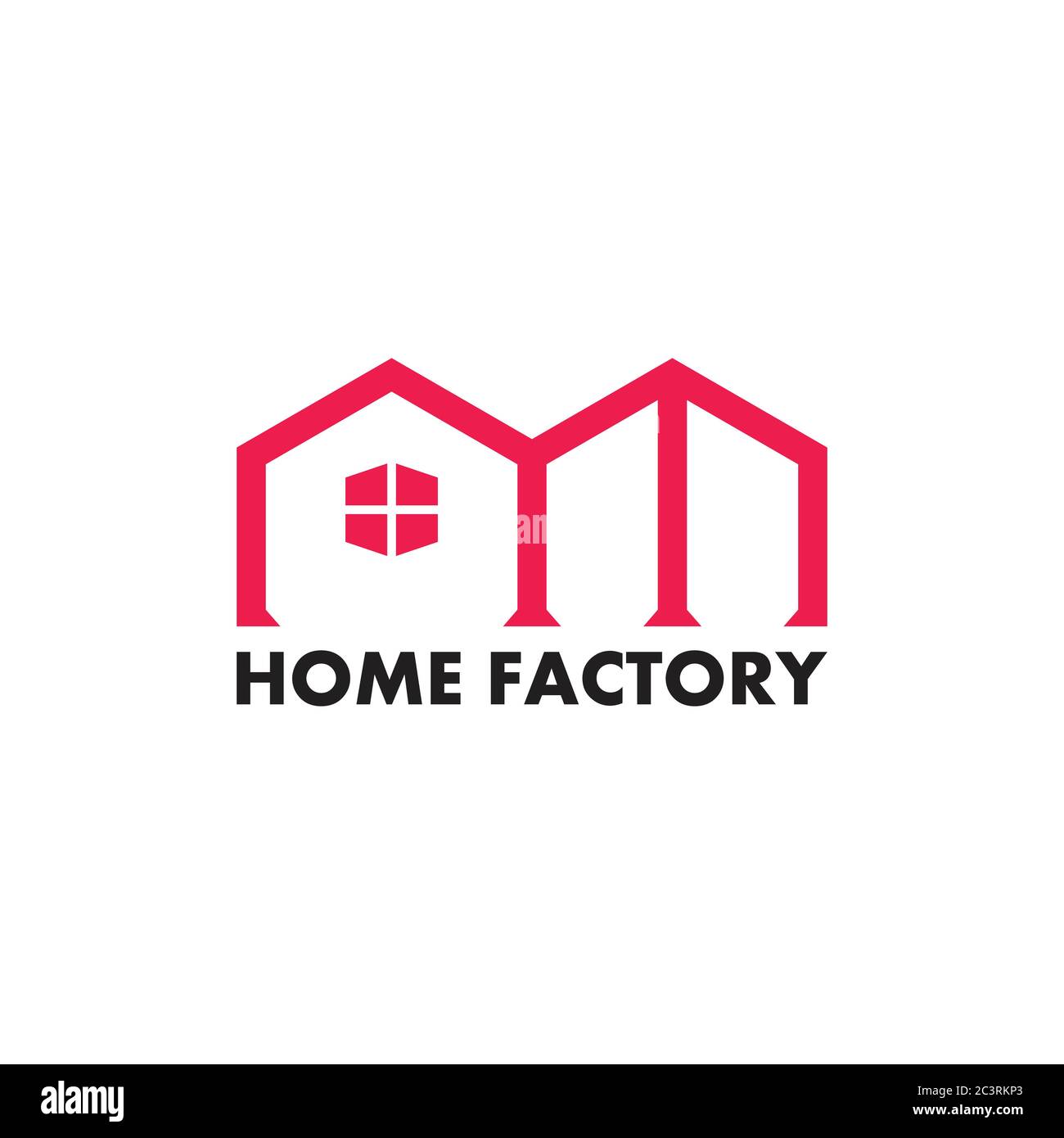 home factory simple logo vector Stock Vector Image & Art - Alamy