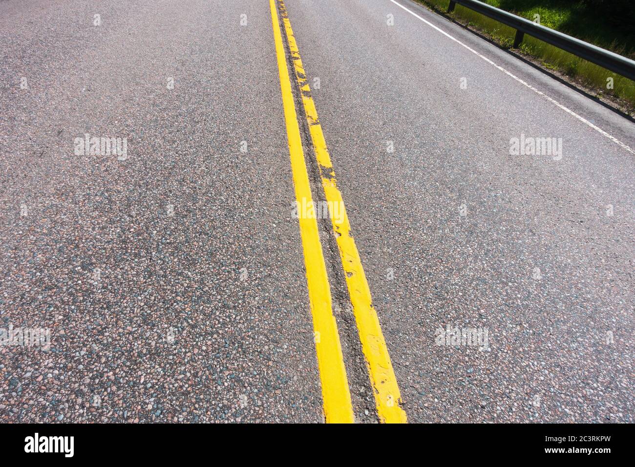 Yellow center line road markings are to be replaced with white painting ...