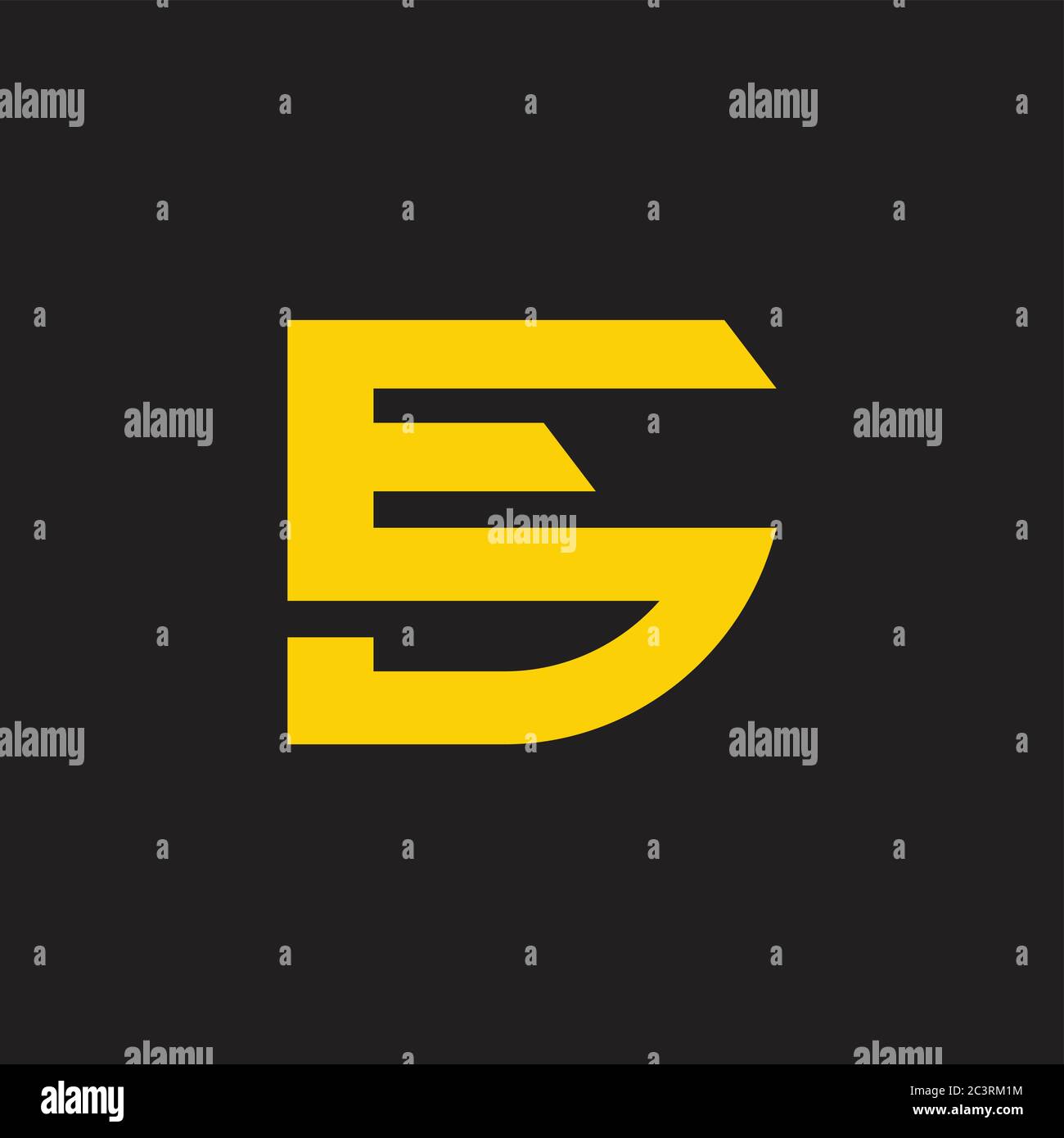 abstract letter es simple geometric line design symbol logo vector ...