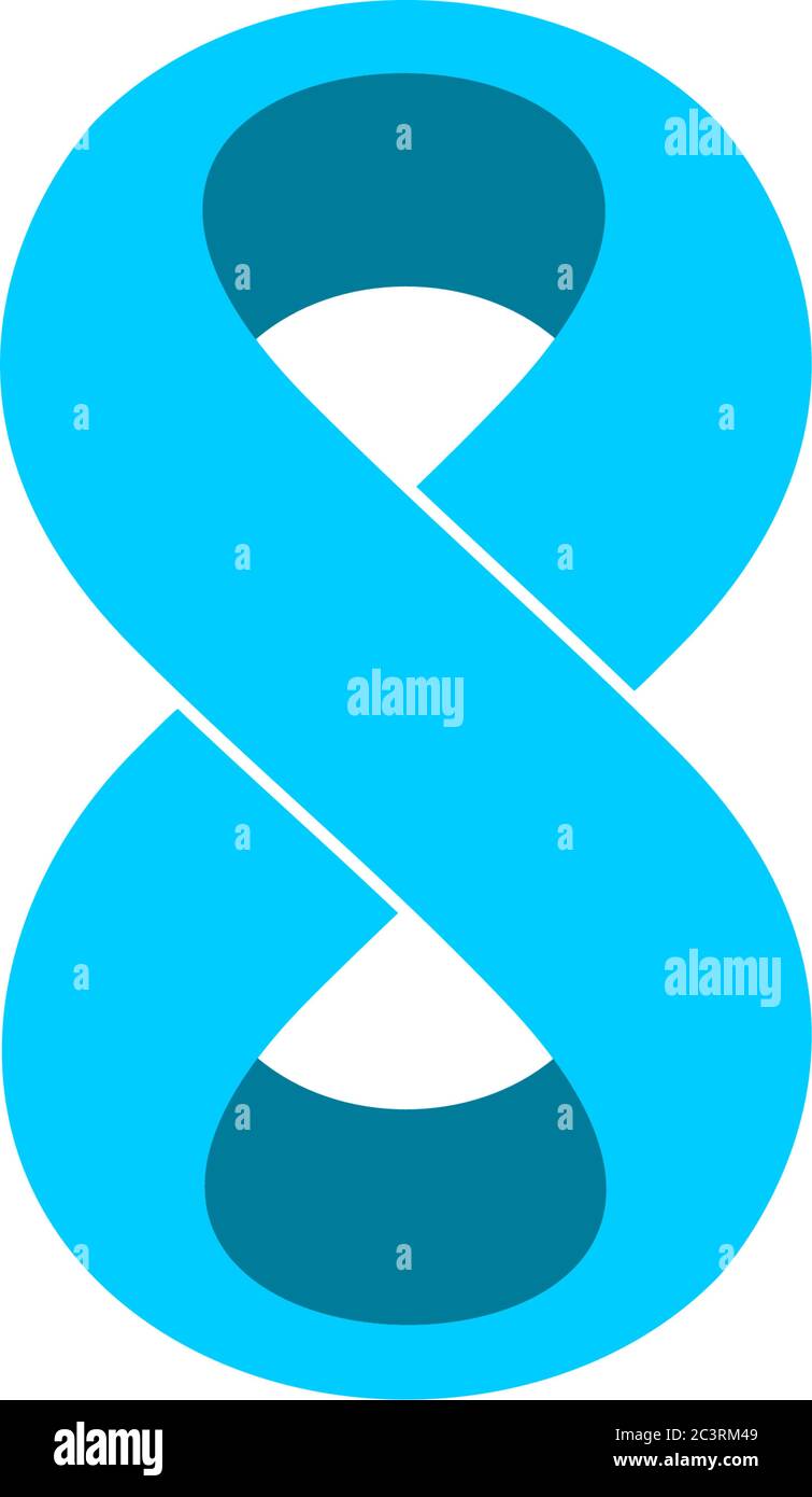 number 8 infinity curves 3d design symbol logo vector Stock Vector Image & Art - Alamy