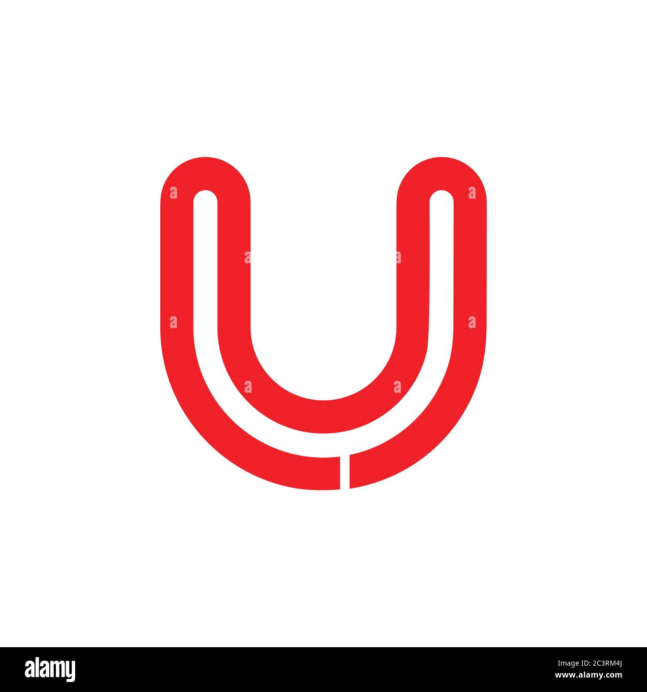 letter u simple strip line logo Stock Vector Image & Art - Alamy