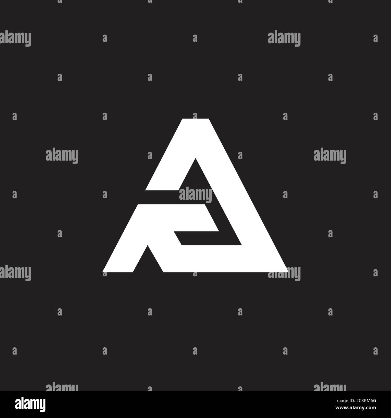 letter a triangle arrow geometric shape logo vector Stock Vector Image ...