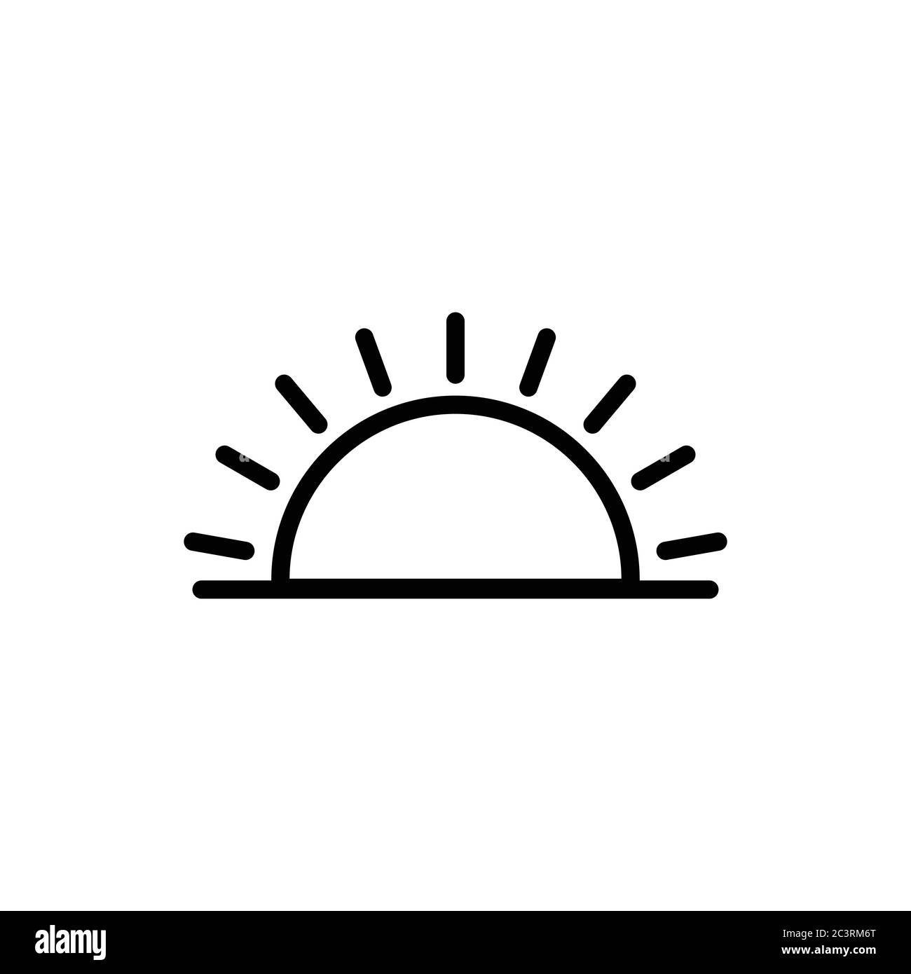 sunset and sunrise line icon. design template vector Stock Vector Image ...
