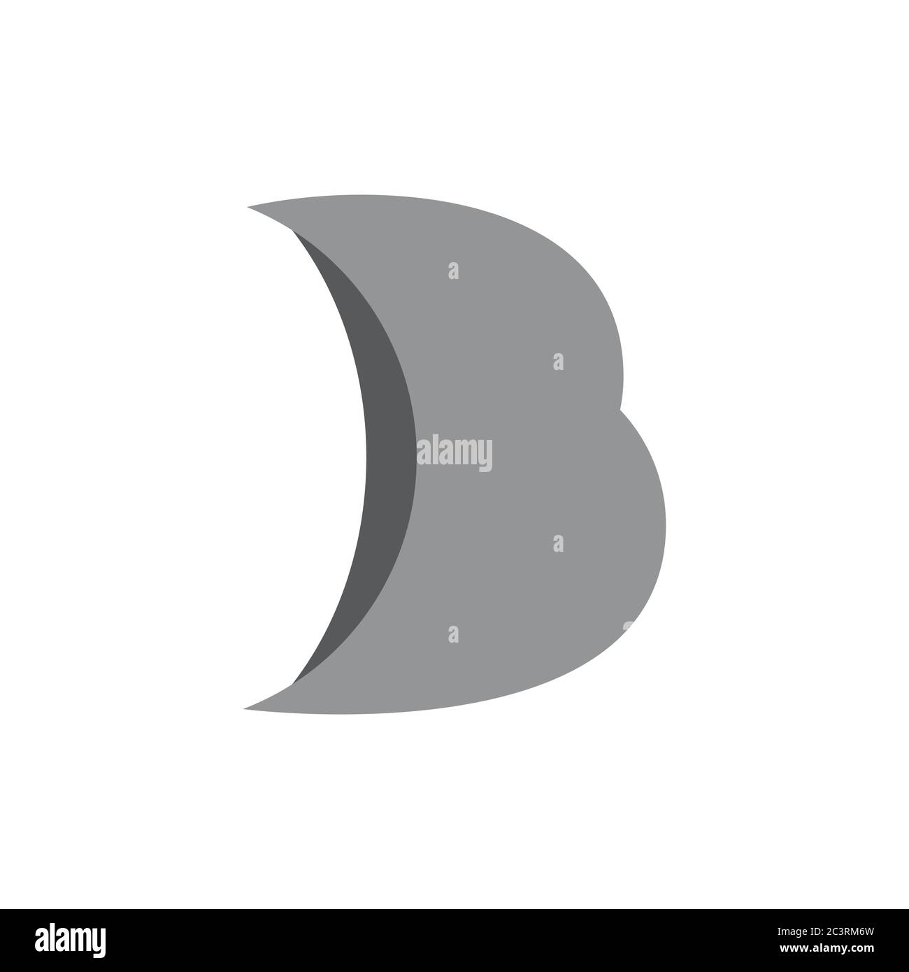 letter b simple curves design logo vector Stock Vector Image & Art - Alamy