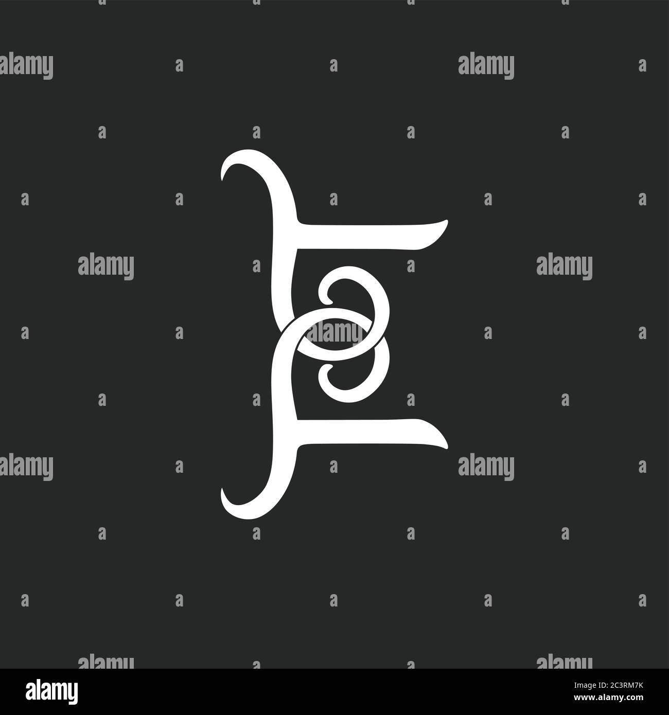 letter e linked spiral shape logo vector Stock Vector Image & Art - Alamy