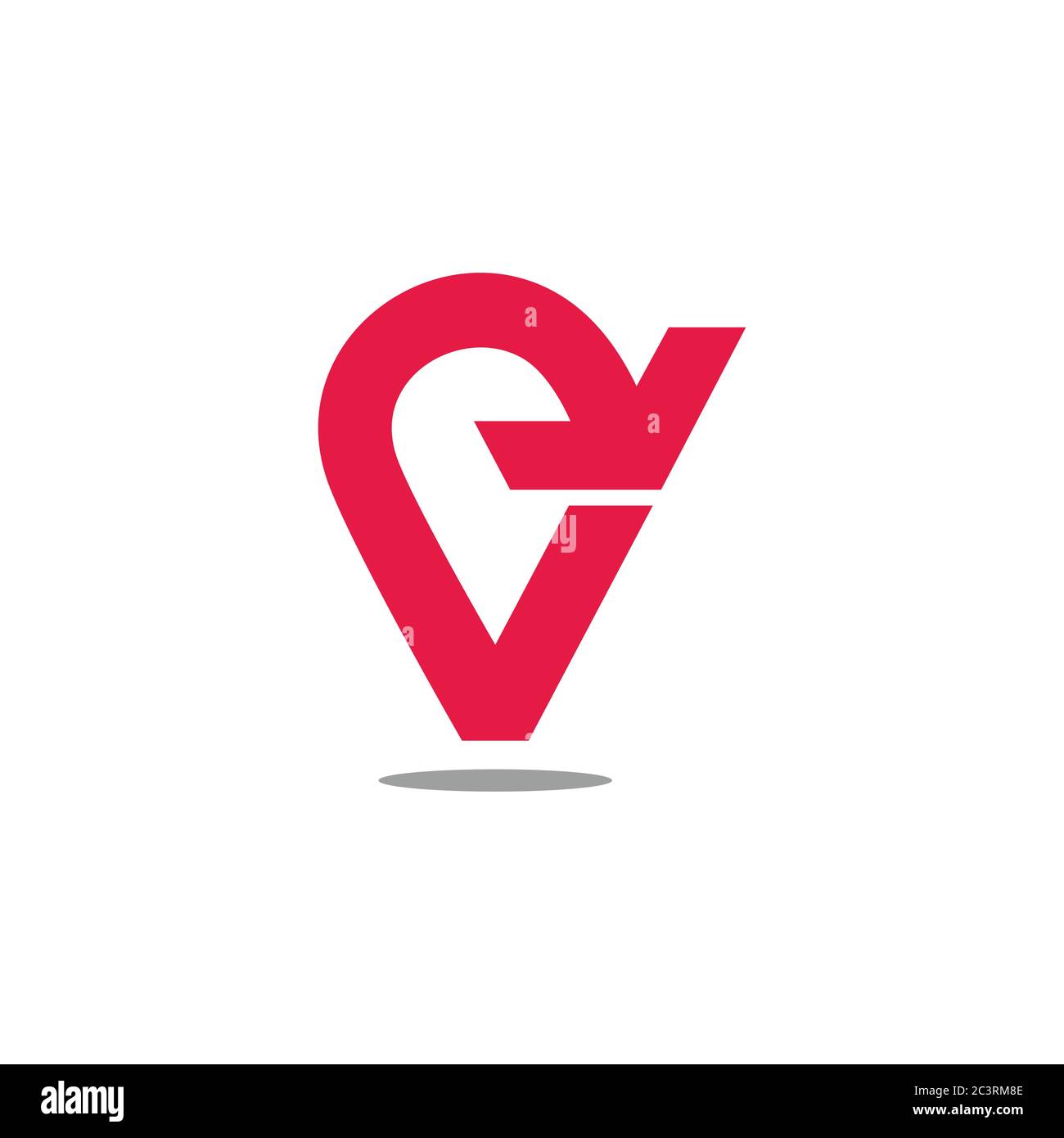 pin location arrow geometric design symbol logo vector Stock Vector ...