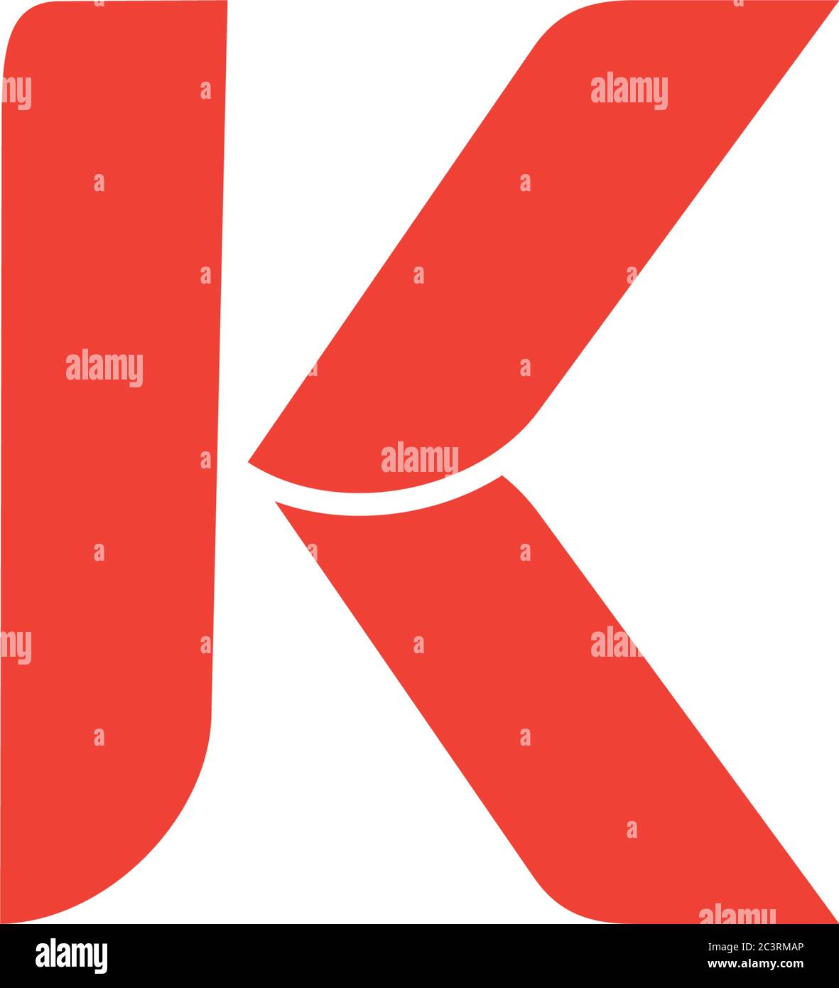 letter k simple curves geometric logo vector Stock Vector Image & Art ...