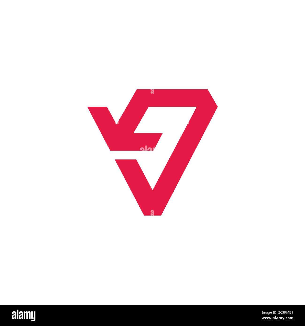 letter v triangle geometric round arrow logo vector Stock Vector Image ...