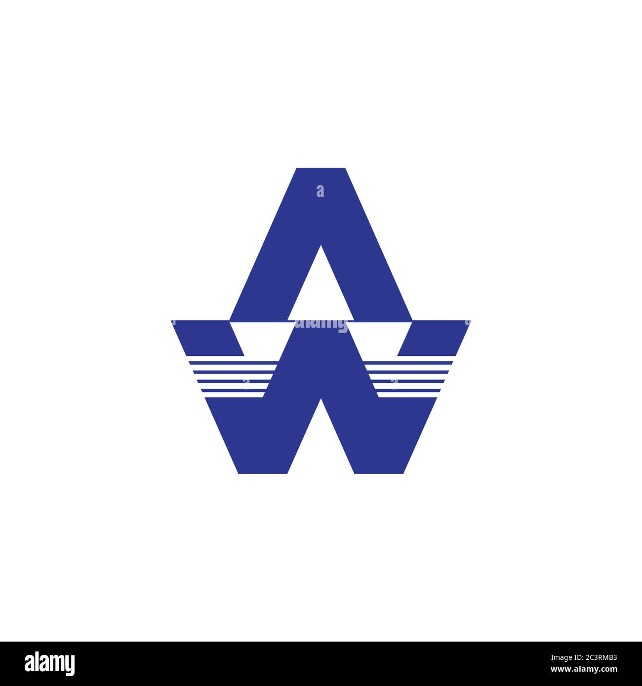 letter aw stripes geometric logo vector Stock Vector Image & Art - Alamy