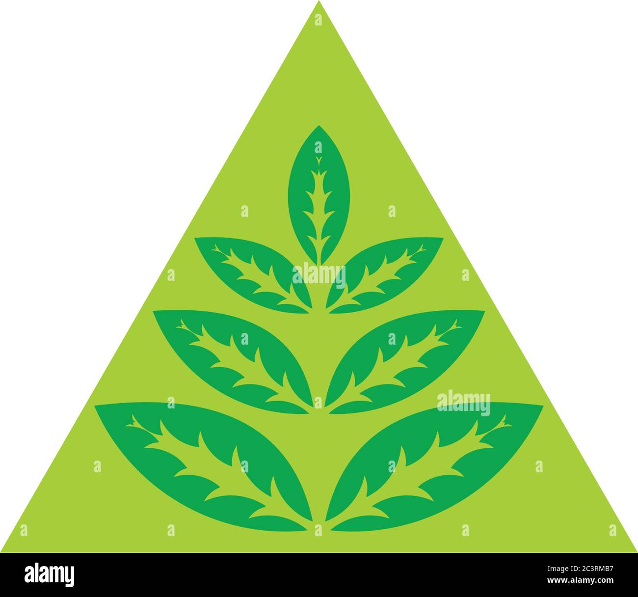 triangle leaves petals symbol vector Stock Vector Image & Art - Alamy