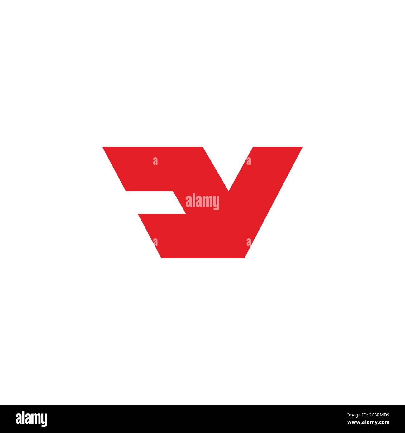 letter v simple fast motion geometric design logo vector Stock Vector ...
