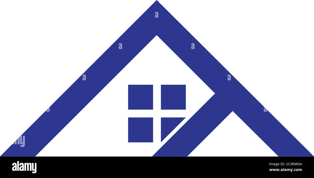 simple triangle home line window logo vector Stock Vector Image & Art ...