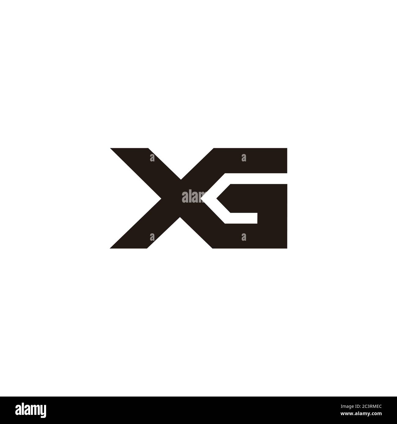 letter xg simple geometric design symbol logo vector Stock Vector Image ...