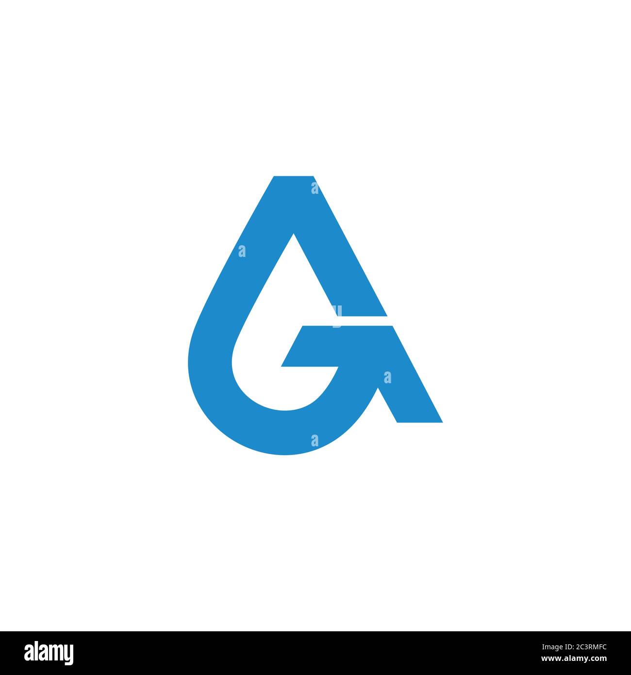 letter g geometric arrow water drop pure symbol logo vector Stock ...