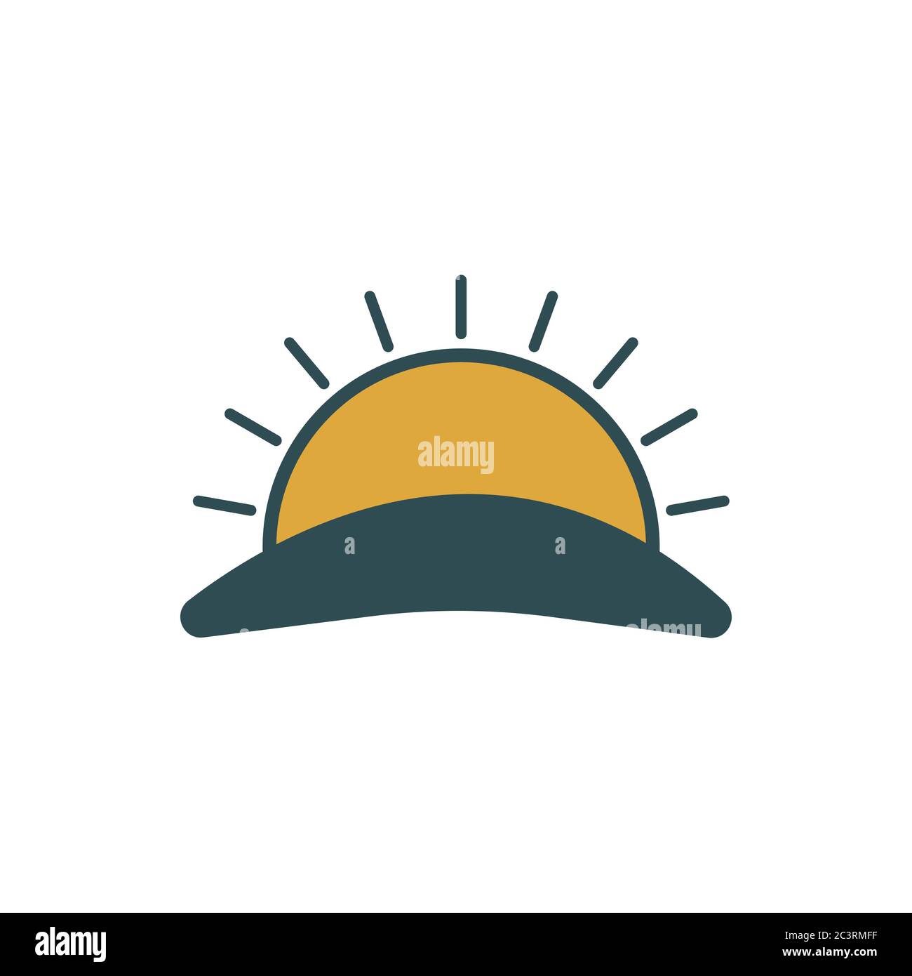 sunset and sunrise icon. design template vector Stock Vector Image ...