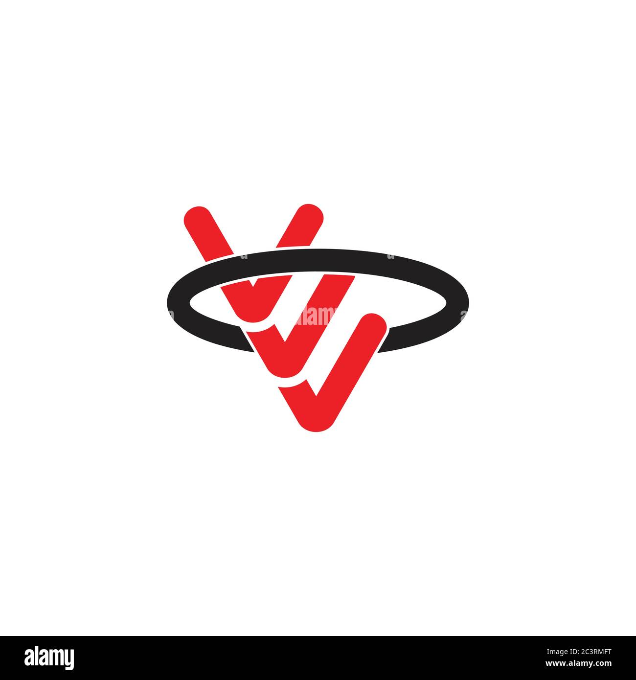 letter v circle ring motion design logo vector Stock Vector Image & Art ...