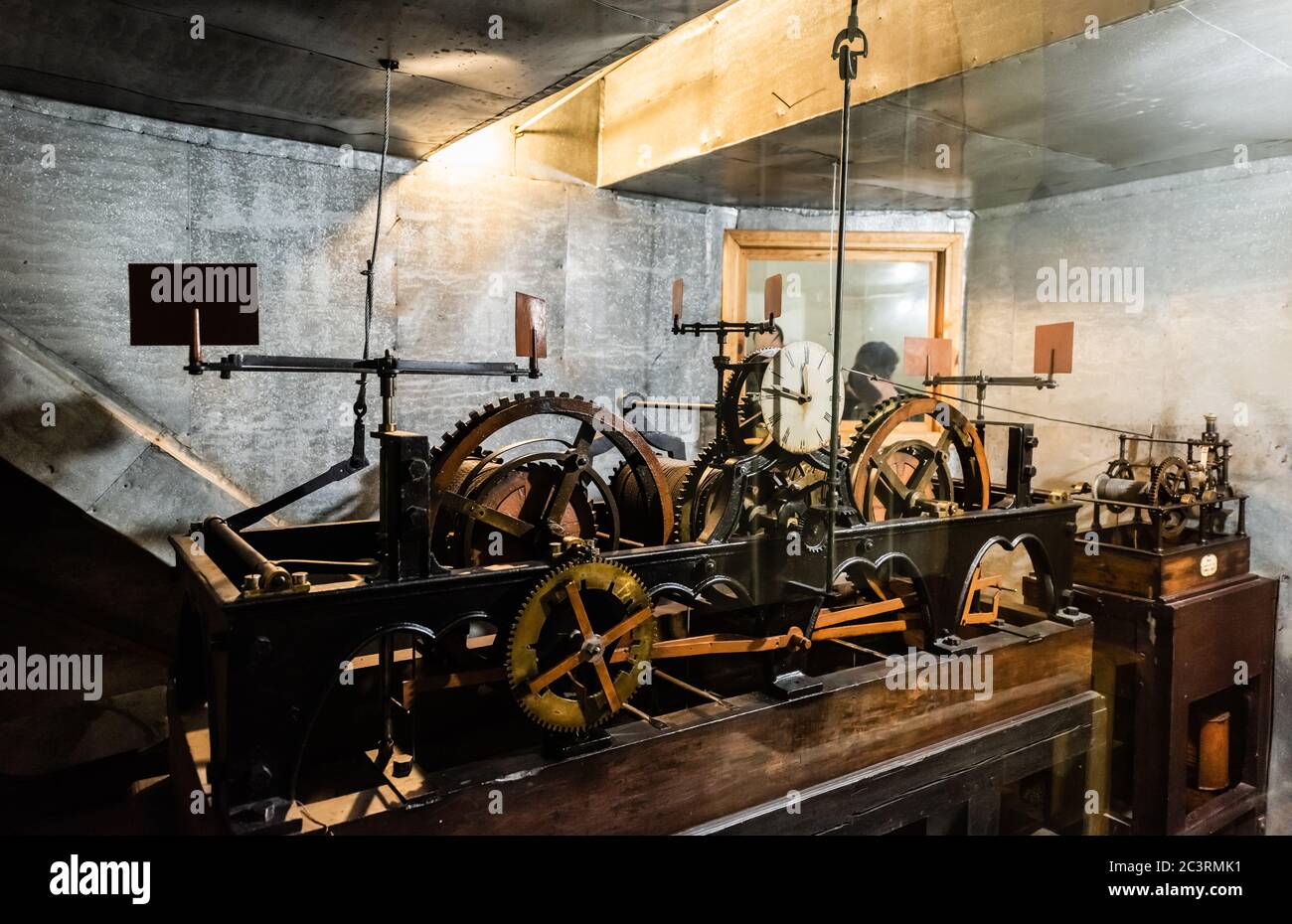 clock mechanism of city hall clock tower Stock Photo - Alamy
