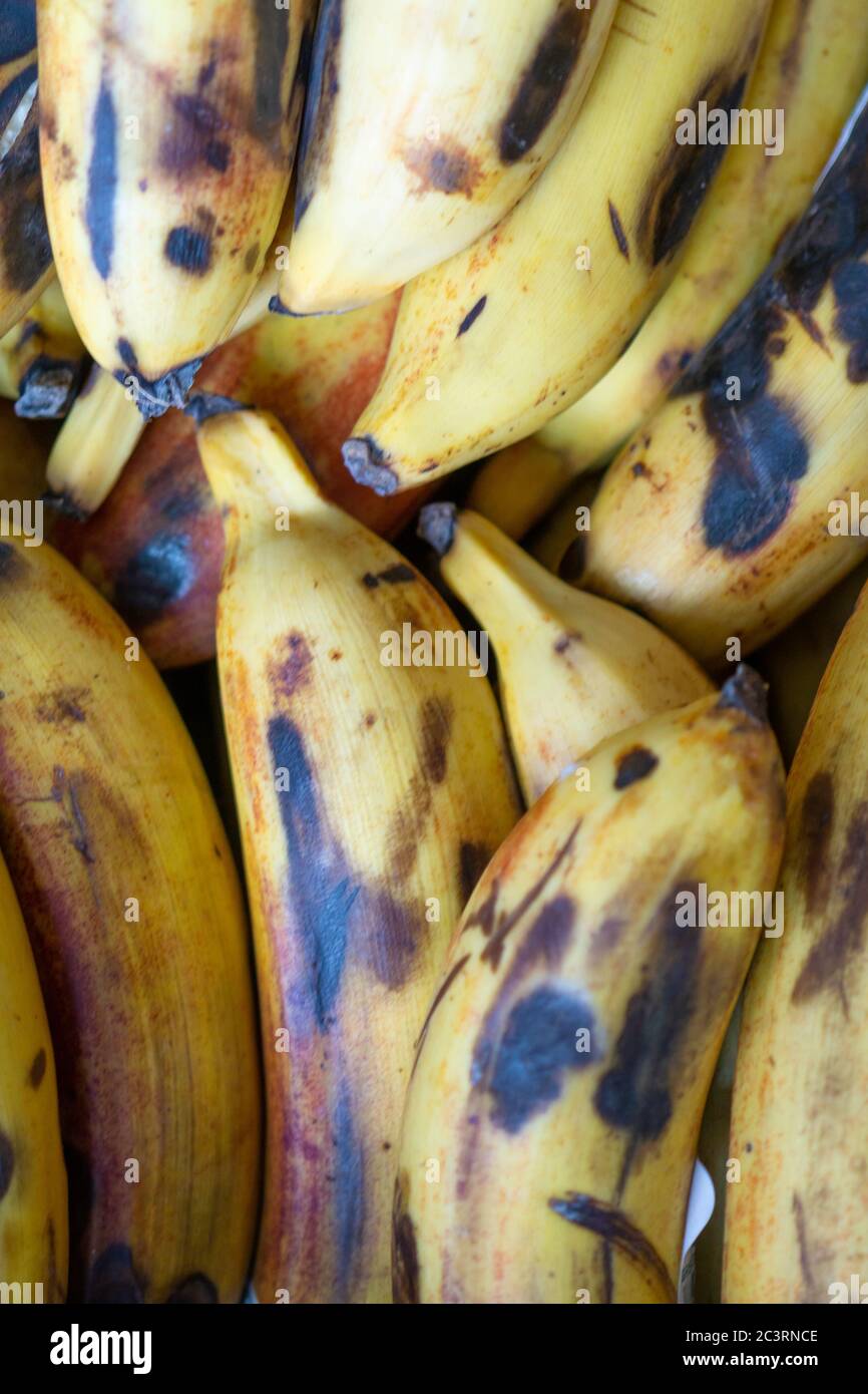 Pile of Nigerian Ripe plantain to be deep fried into Dodo Stock Photo ...