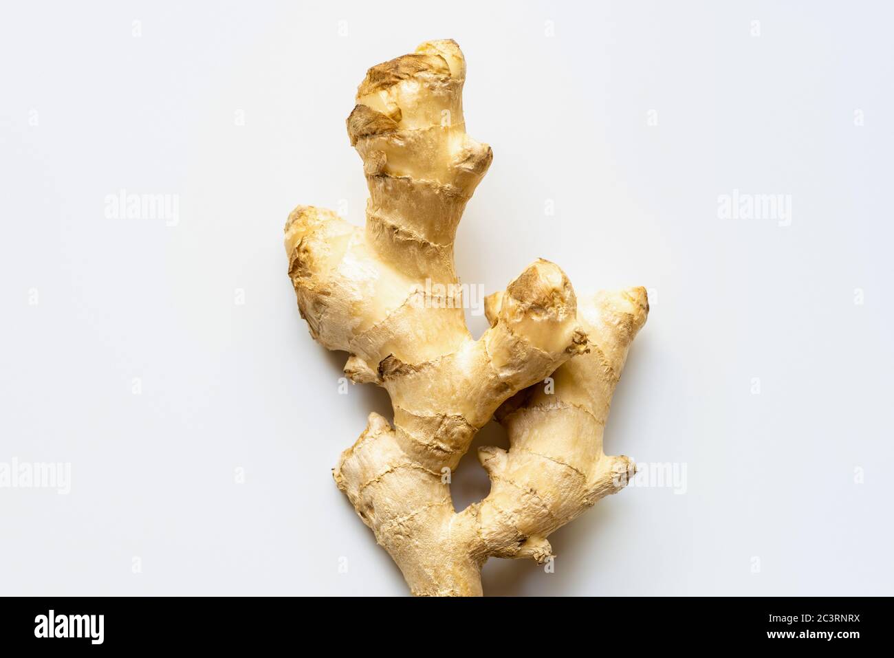 top view of ginger root on white background Stock Photo - Alamy
