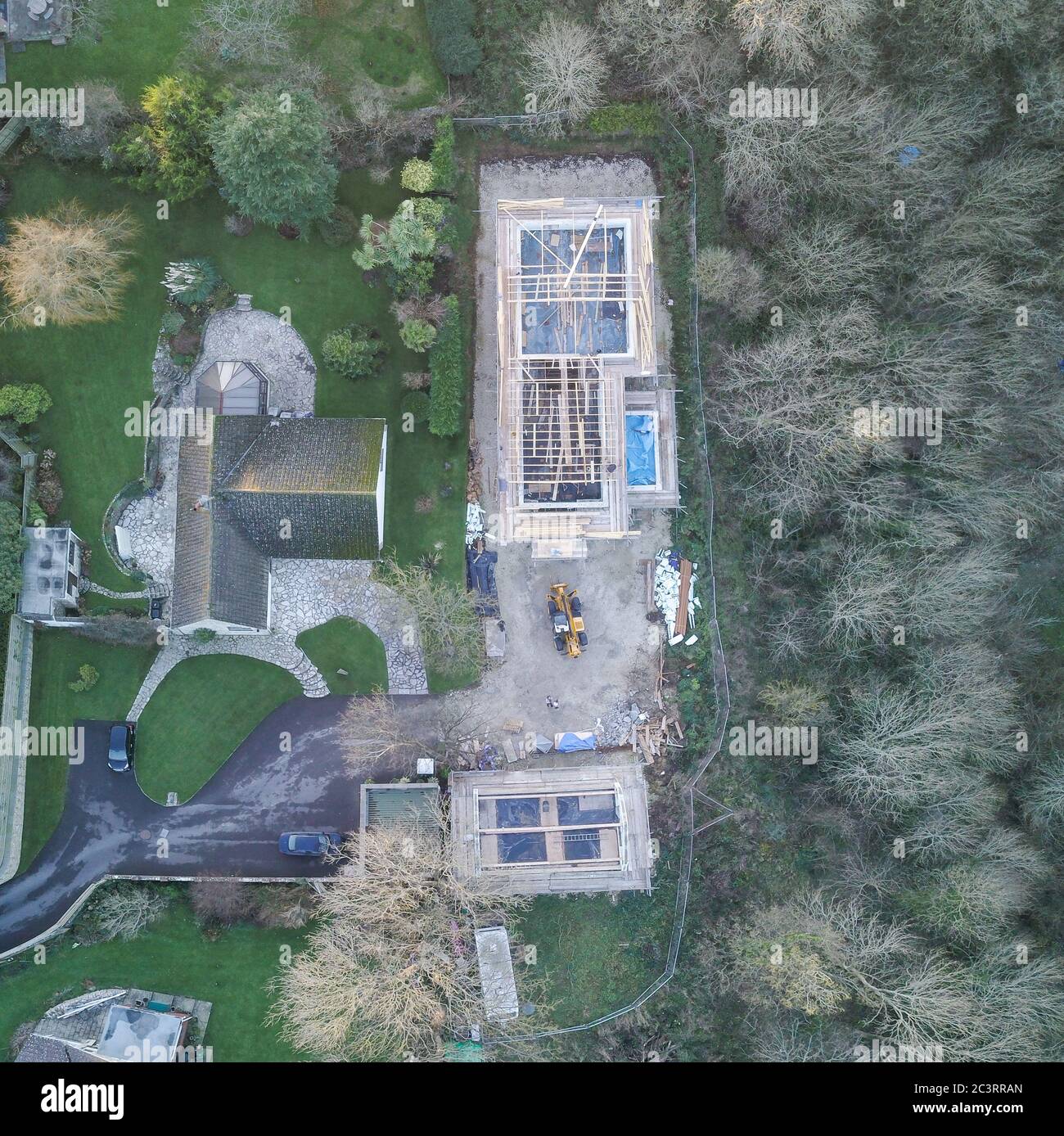 Construction of a house in the rural area Stock Photo - Alamy