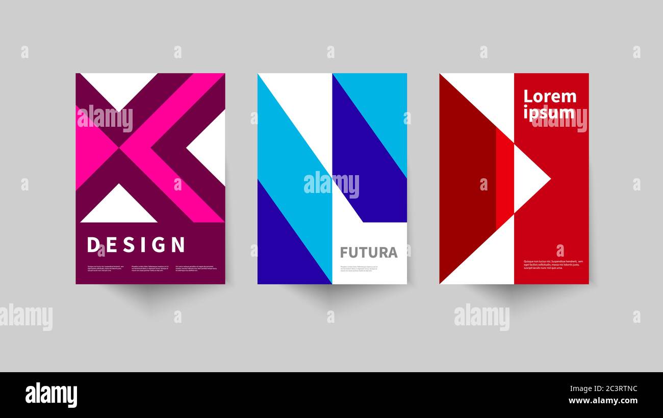 Minimalistic geometric poster, minimal cover template, A4 brochure ...