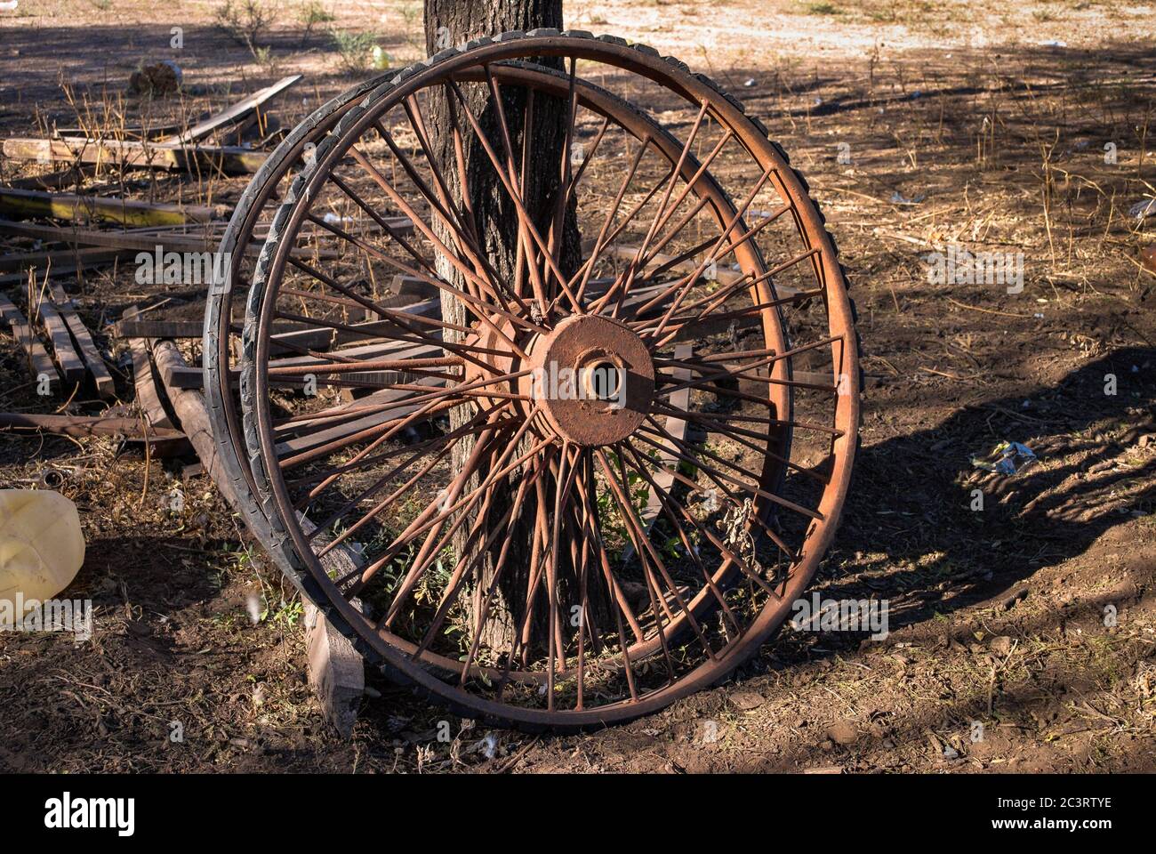 Closeup shot wheels rusted hi-res stock photography and images - Alamy
