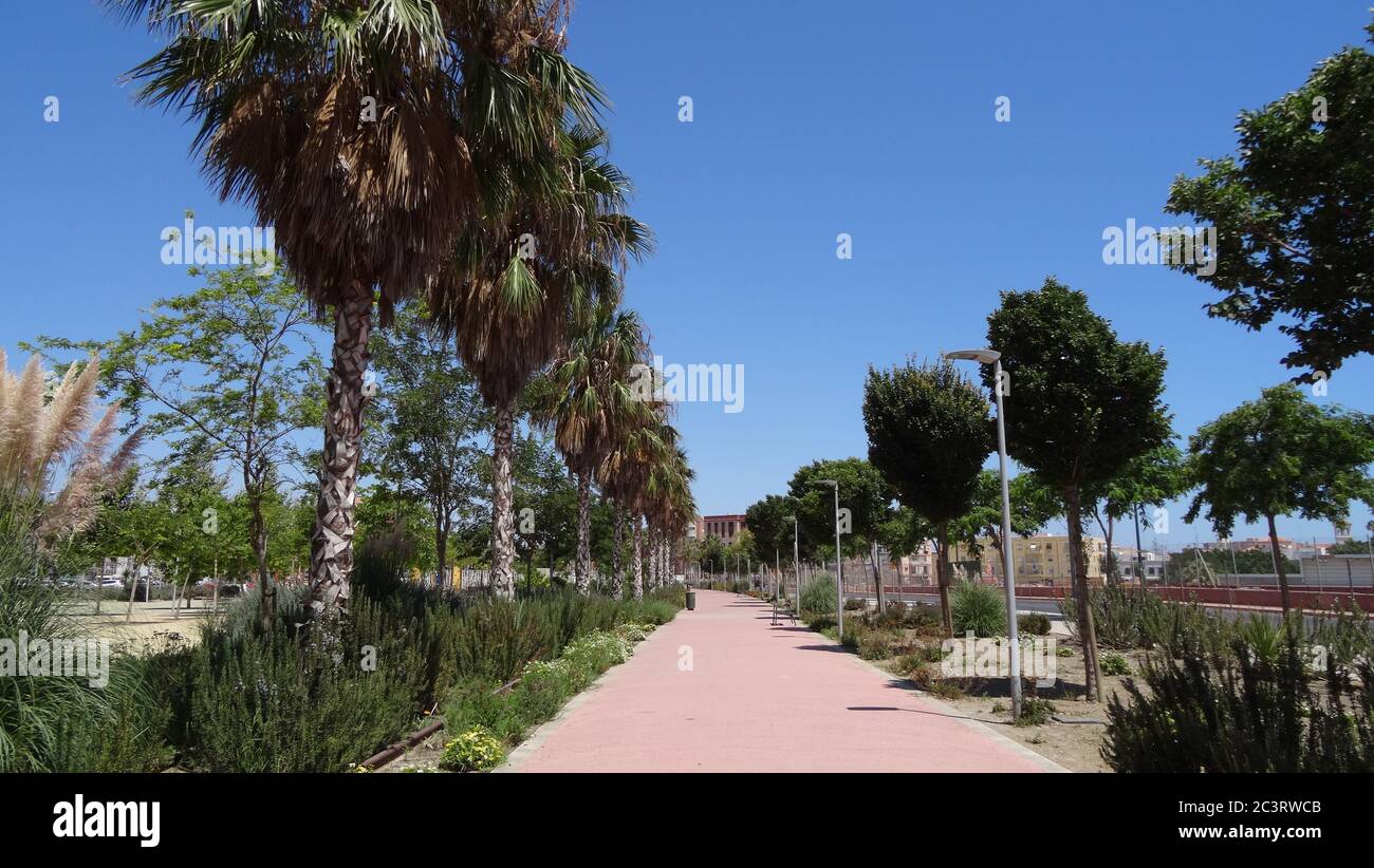The beautiful Mediterranean Sea in Almeria, a Spanish city in the south ...