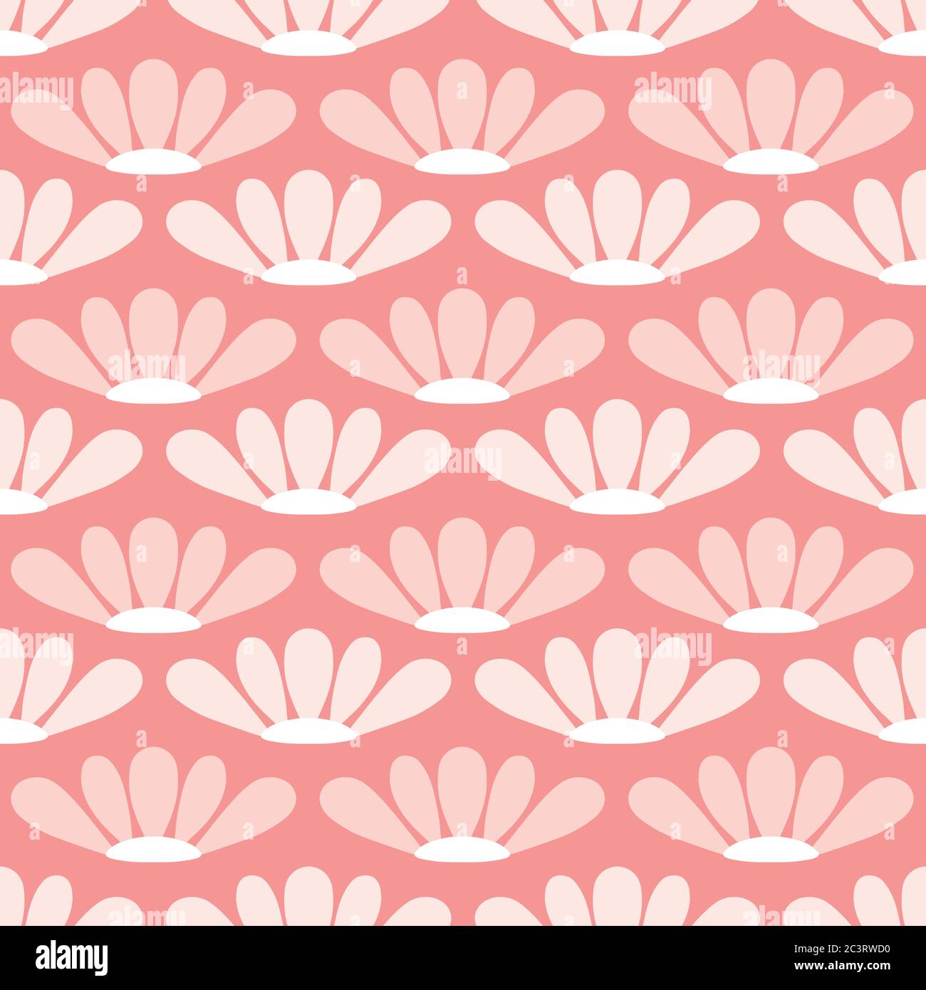 Floral pattern design in pink. Seamless repeat background of stylized ...