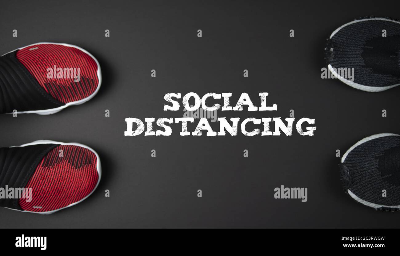 Poster encouraging social distancing to prevent the spread of Covid-19 ...