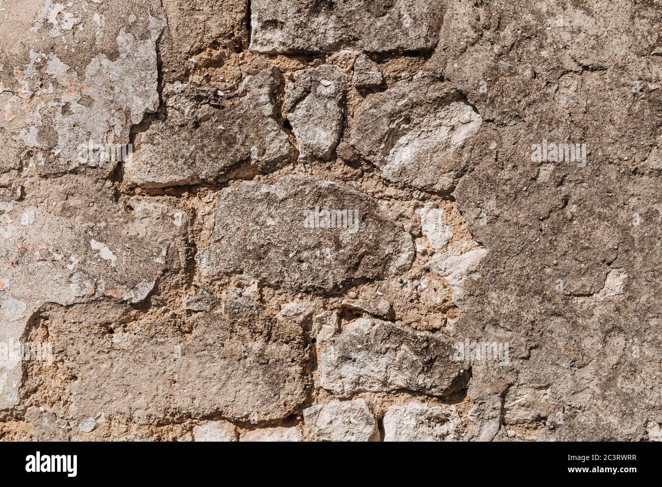 An old wall that is collapsing. Bricks visible. Textured Stock Photo ...